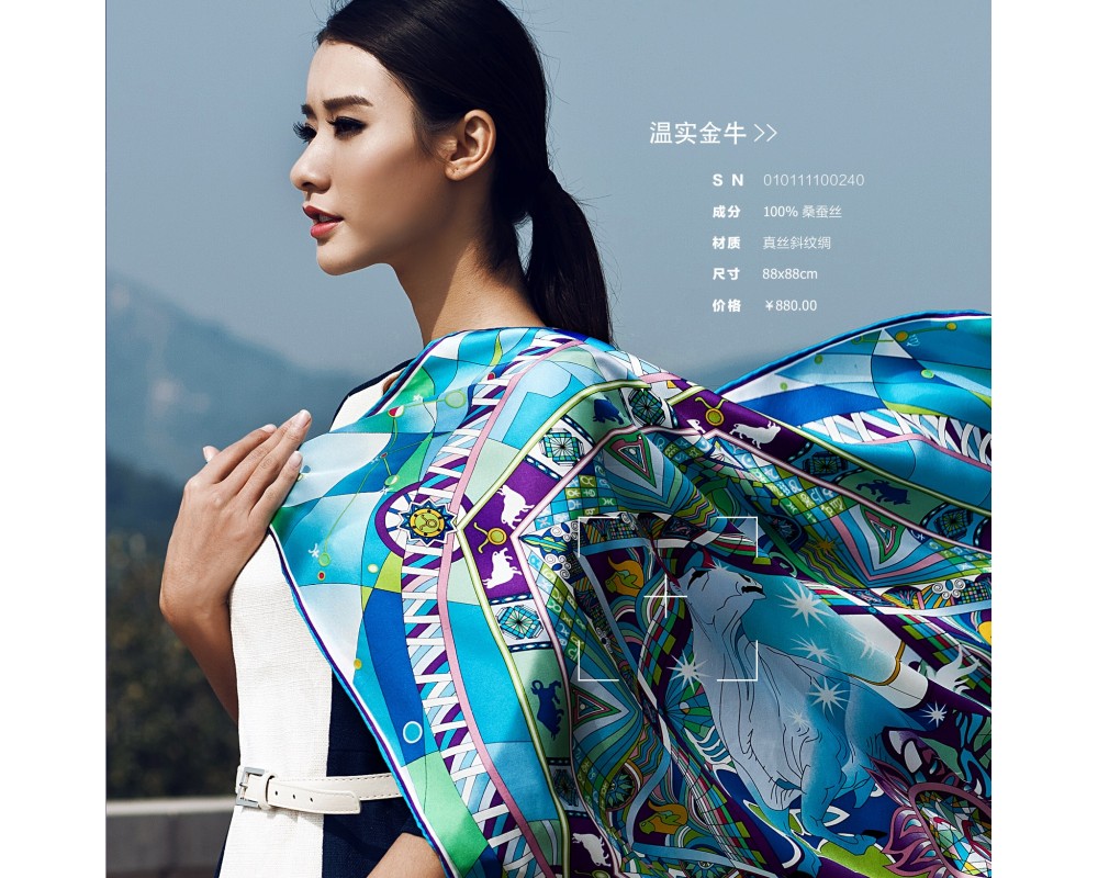 Wensli Silk Scarf - 12 constellations